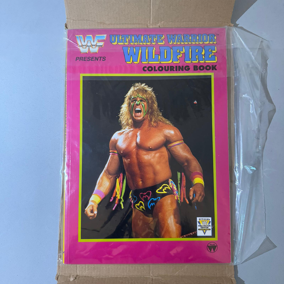1991 WWF Ultimate Warrior Wildfire Colouring Book – WWF Originals